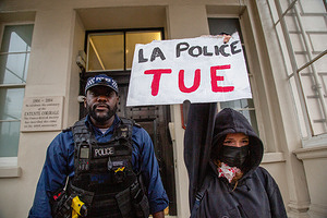 SOPA Images - Gallery - Solidarity protest for Nahel Merzouk outside ...