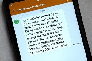 SOPA Images - Gallery - Dusk to dawn curfew announcement in Seattle, US