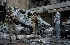 SOPA Images - Gallery - Anti-bunker bombs launched in Basta, Lebanon