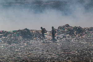 SOPA Images - Gallery - Open burning of garbage in Nakuru, Kenya