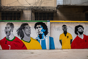 SOPA Images - Galerie - Graffiti of Football Stars ahead of the FIFA ...