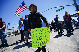 SOPA Images - Gallery - Independent truck drivers protest against the ...