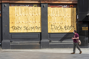 SOPA Images - Gallery - Anti Boris Johnson graffiti in London, UK