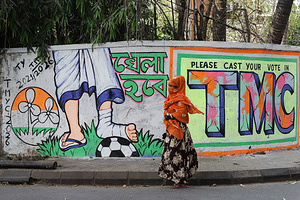 SOPA Images - Gallery - Graffiti on walls in Kolkata, India