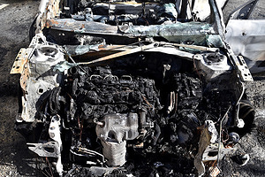 SOPA Images - Gallery - Burnt car in Marseille, France