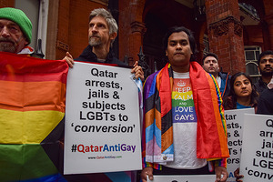 SOPA Images - Gallery - LGBTQ rights protest outside the Embassy of ...