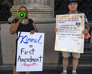 SOPA Images - Gallery - Protest outside Jimmy Kimmel Live and El ...