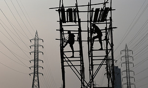 SOPA Images - Gallery - Electric pylons in Mumbai, India