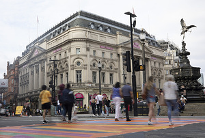 SOPA Images - Gallery - Colourful Piccadilly Circus crossing in London, UK