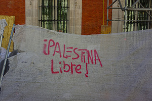 SOPA Images - Gallery - Anti-Israeli graffiti in Madrid, Spain - 5 Oct 2025