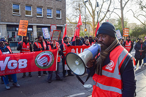 SOPA Images - Gallery - UCL security guards strike over outsourcing and ...
