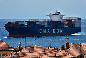 SOPA Images - Gallery - Container ship Alexis arrives at the French ...