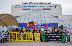 SOPA Images - Gallery - Climate activists stage protest outside Shell ...