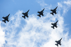 SOPA Images - Gallery - U.S. Air Force F-16 and Slovenian Airforce PC-9 ...