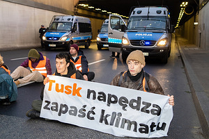 SOPA Images - Gallery - Street blockade (Wislostrada) by climate ...